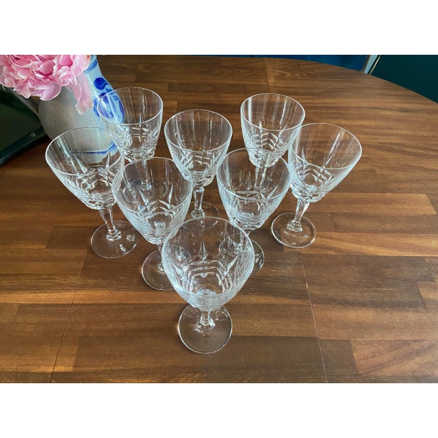 Vintage Wine Glasses Crystal Cut J. G. Durand Chateaudun Stemware by ...