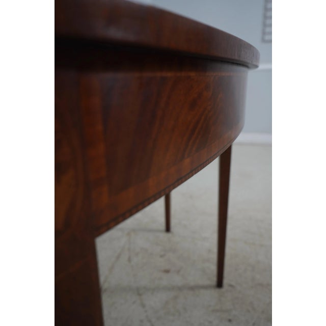 Wellington Hall Mahogany Console Sofa Table W. Inlay | Chairish