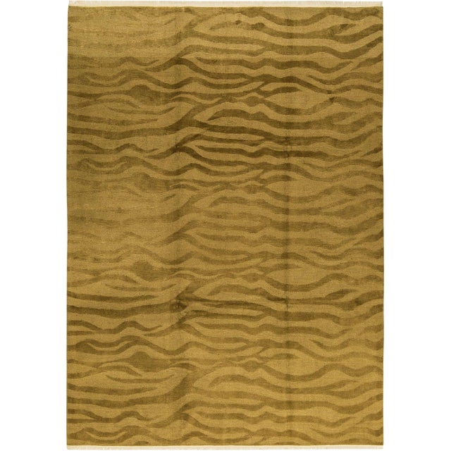Contemporary Hand Woven Rug - 9'0" x 12'0" | Chairish