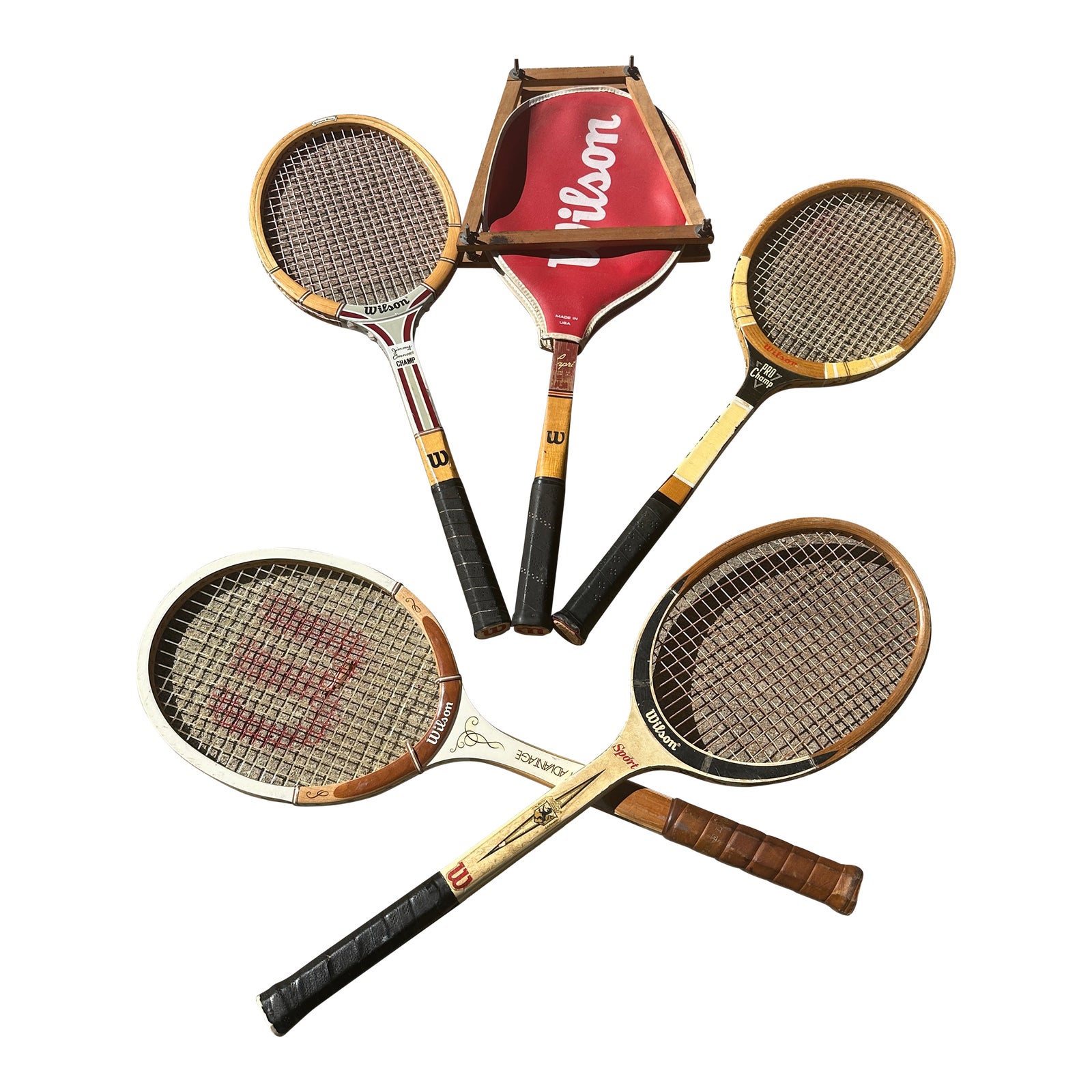 Collection of Vintage Wilson Model Tennis Rackets | Chairish