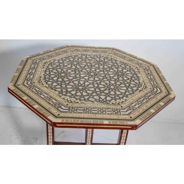 Egyptian Octagonal Side Table Egyptian Moorish Tilt-Top Inlaid Table ...