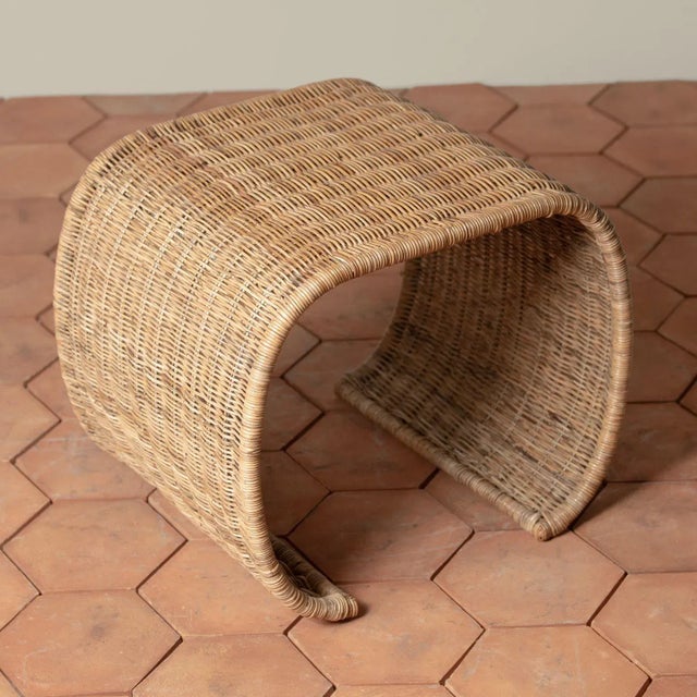 Healdsburg Wicker Side Table | Chairish