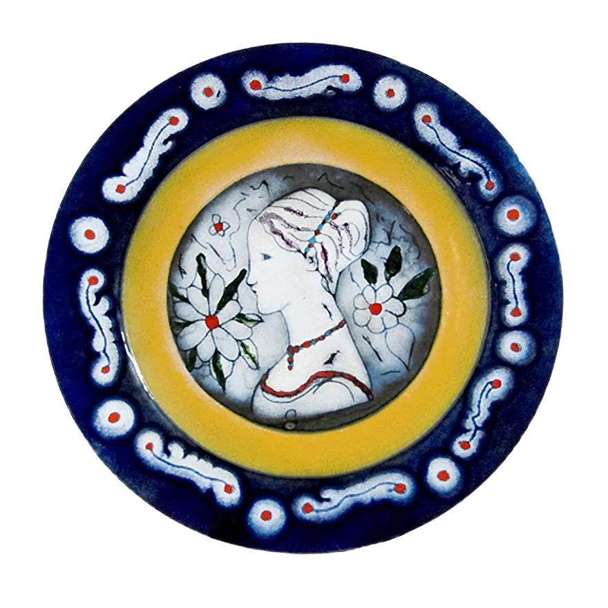 Italian Enameled Plate from Atelier Cellini, 1960s | Chairish