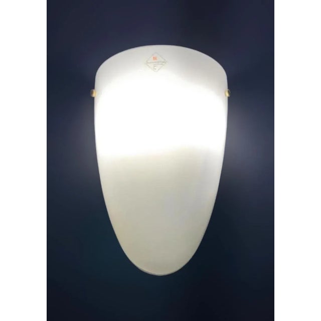 1960s Milky White Shield Sconce by Barovier E Toso | Chairish