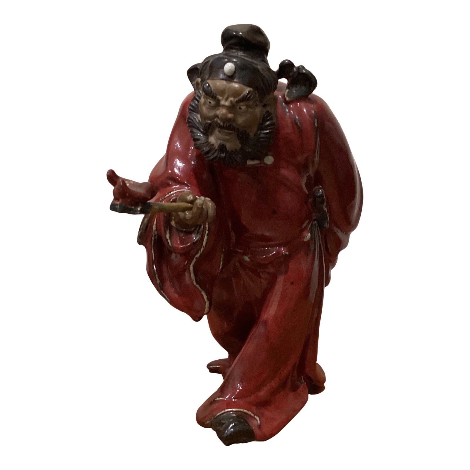 Mid 20th Century China Painted Pottery Porcelain Zhongshan Kui ...