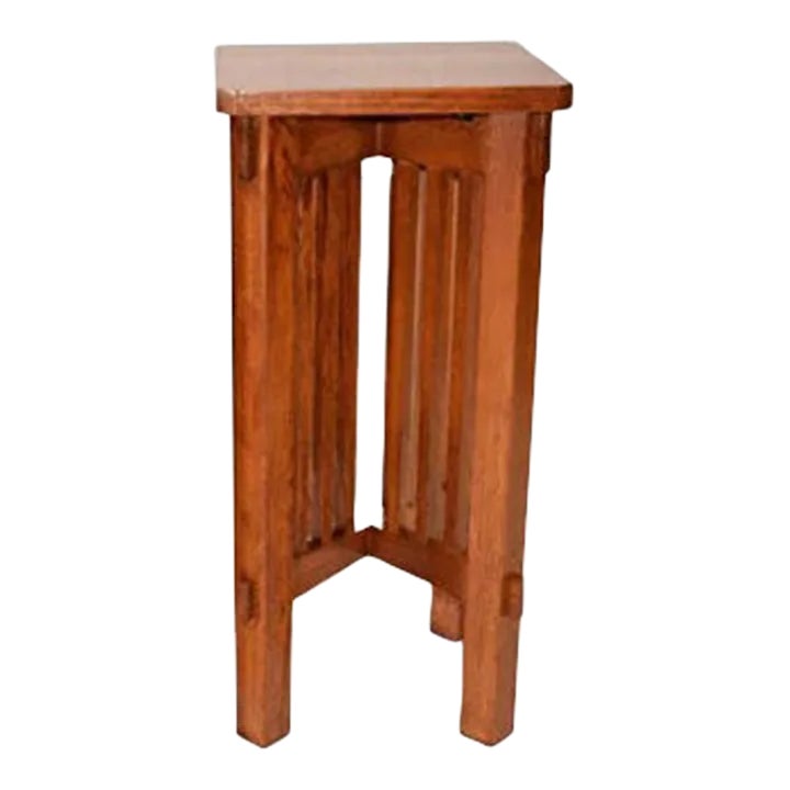 Crafters and Weavers Mission Spindle Side Table | Chairish