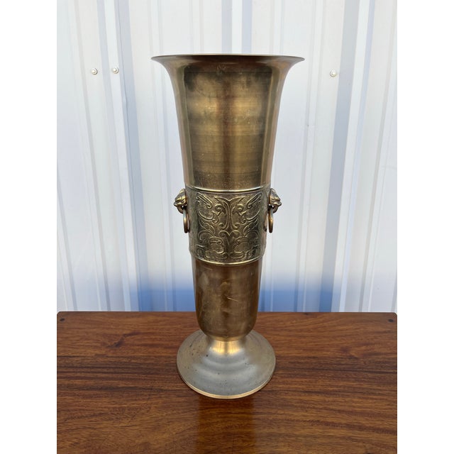 Mid 20th Century Vintage Brass Umbrella Stand Holder | Chairish