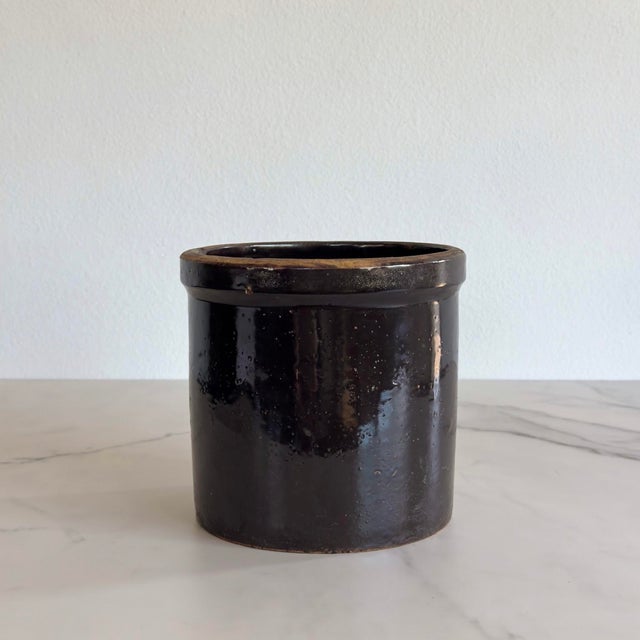 Antique Albany Slip Glaze American Crock Stoneware, C. 19th Century ...