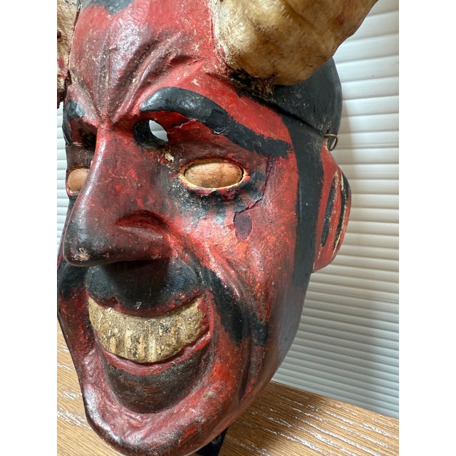 Vintage Mexican Folk Art Diablo Mask | Chairish
