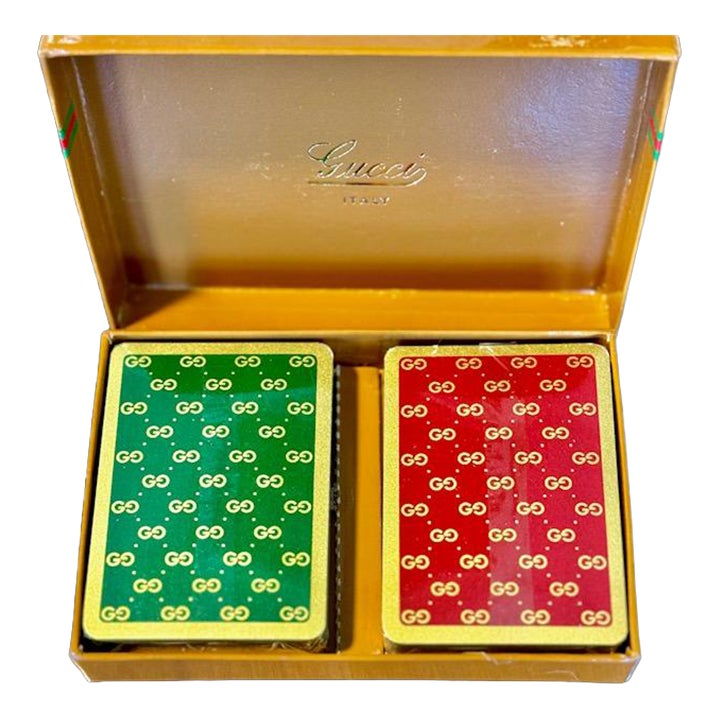 Vintage Gucci Playing Cards Set in Box - Cards Still Wrapped in Plastic ...