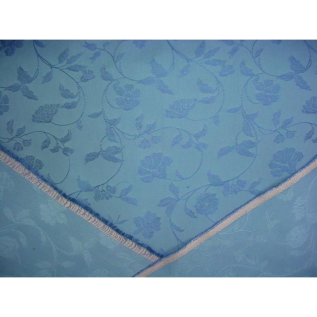 Scalamandre Aqua Blue Floral Stem Damask Upholstery Fabric - 2-3/4 ...