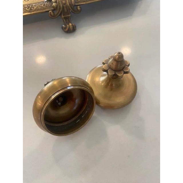 Early 20th Century Brass Victorian Style Ink Well | Chairish