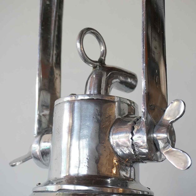 German Wiska Vintage Style Aluminum Ship's Beehive Pendant Light | Chairish