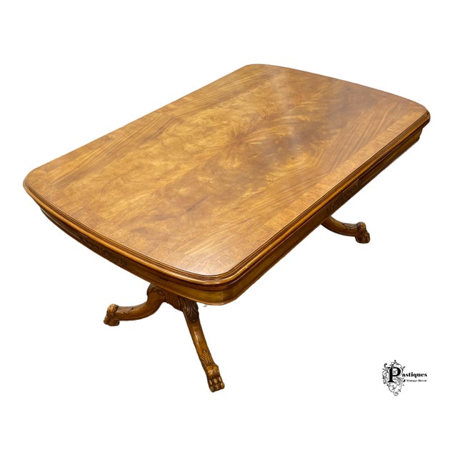 Vintage Louis XV French Provincial Style Walnut & Pecan Burl Wood ...