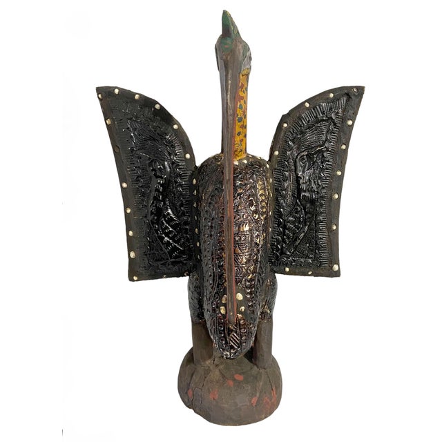 Senufo Bird Statue Cote d'Ivoire 30" H by 22" W | Chairish