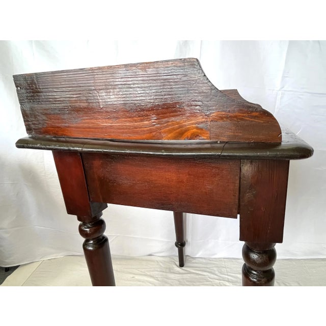 19th Century Hand Crafted Pine Work Stand/ Writing Desk | Chairish