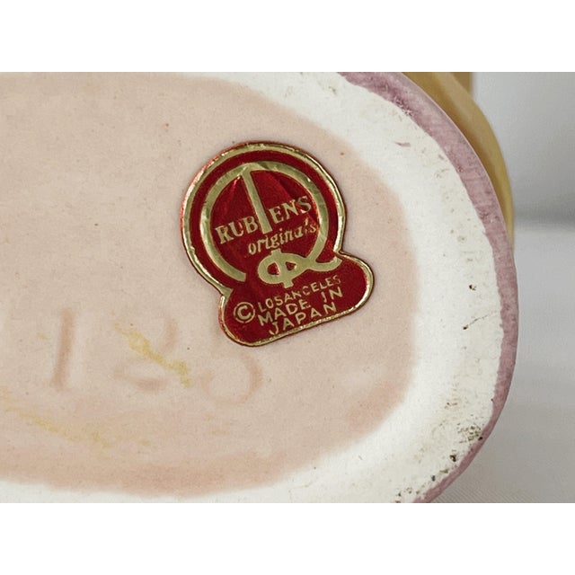 1950's Rubens Japan Porcelain Head Vase With Original Label | Chairish