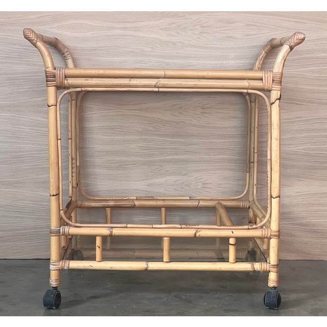 Mid-Century Modern Bamboo Tea Cart, Garden Furniture | Chairish