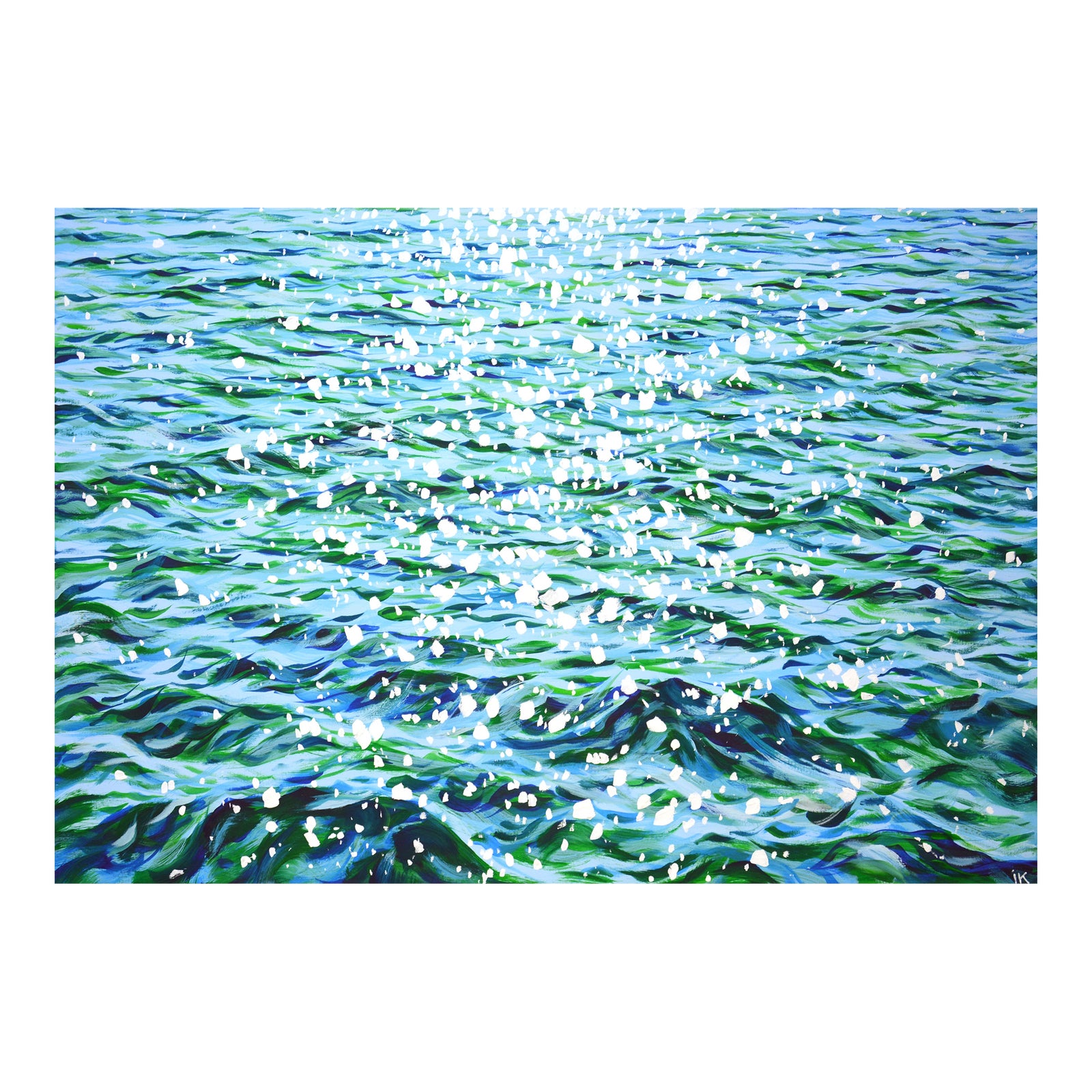 Glare on the Water 10. Original Modern Hand Painting | Chairish