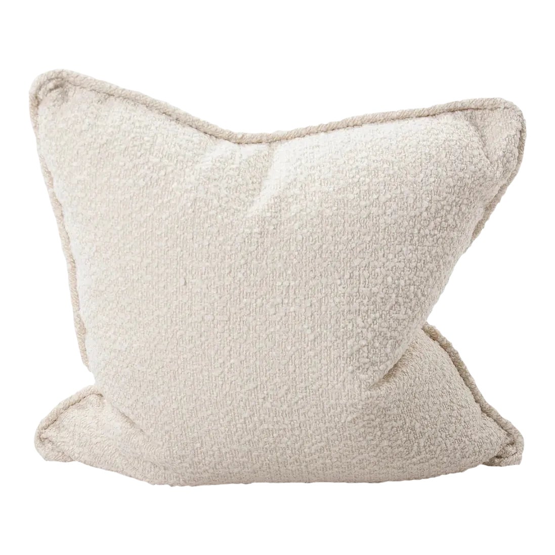 20" Square Barbet Natural Boucle Pillow | Chairish