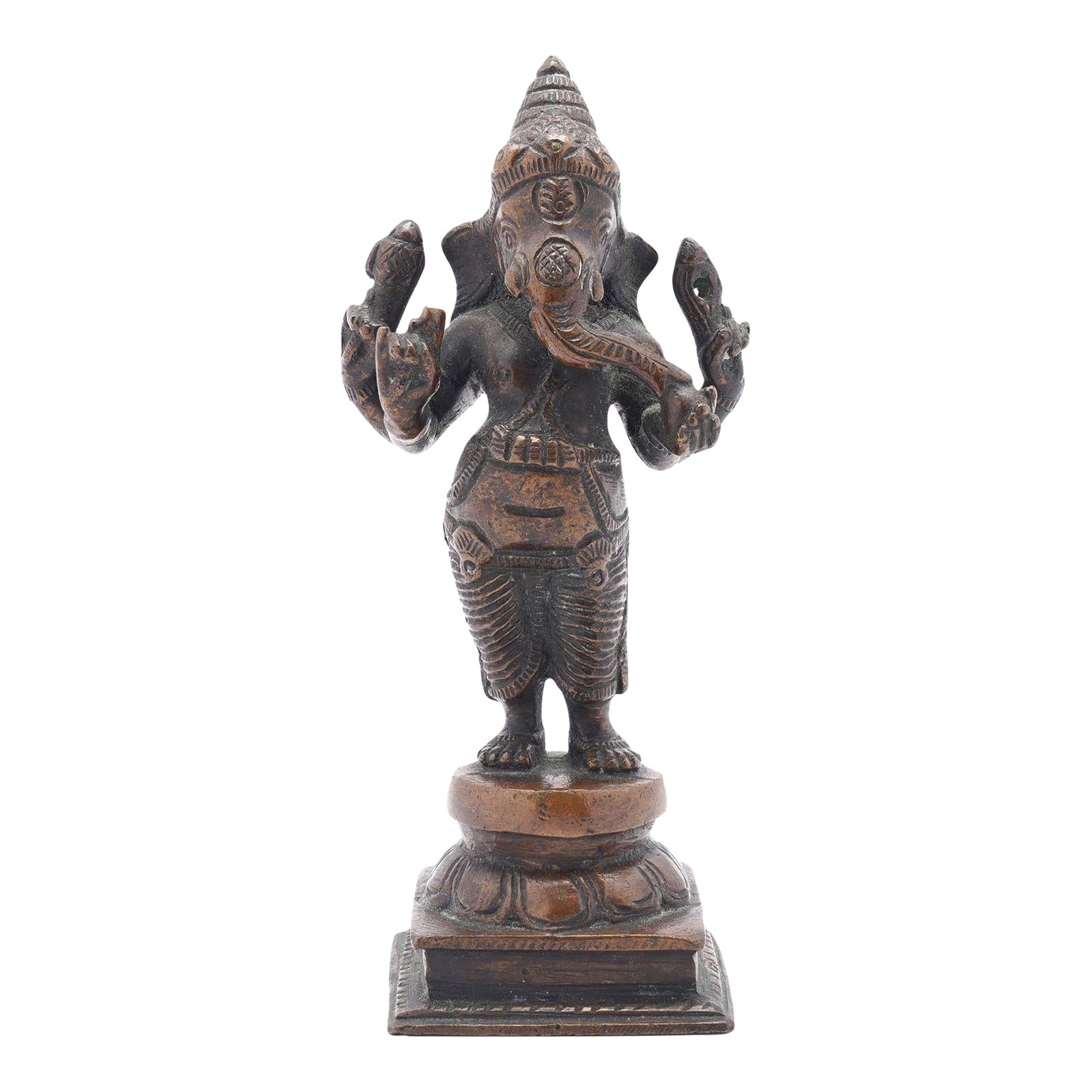 Indian Cast Bronze Figure of Ganesha, C. 1800's | Chairish