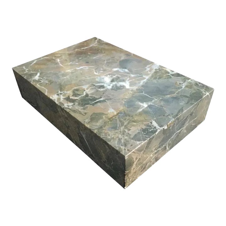 French Specimen Marble Rectangular Display Stand, Base or Plinth for a ...