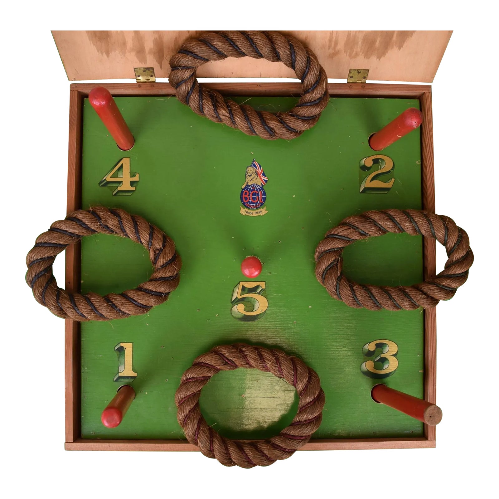 Abercrombie & Fitch 1940s Box Set of the B.G.L. Deck Quoits Made in ...