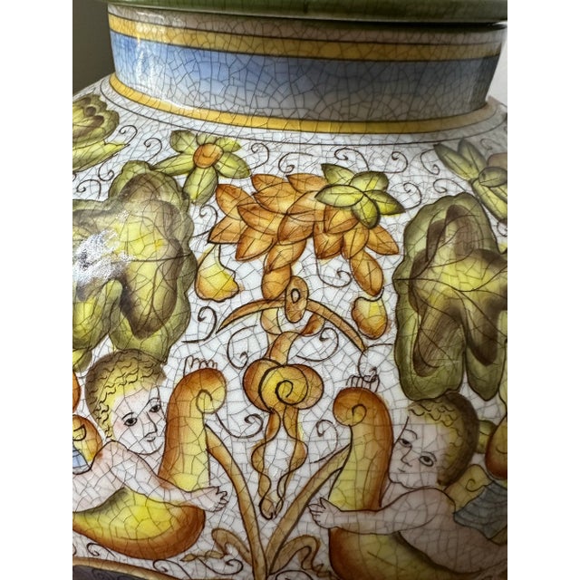 Ginger Jar. Extra Large. Beautifully Painted With Crackle Finished ...
