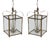 Pair of Vintage Brass Square Lanterns | Chairish