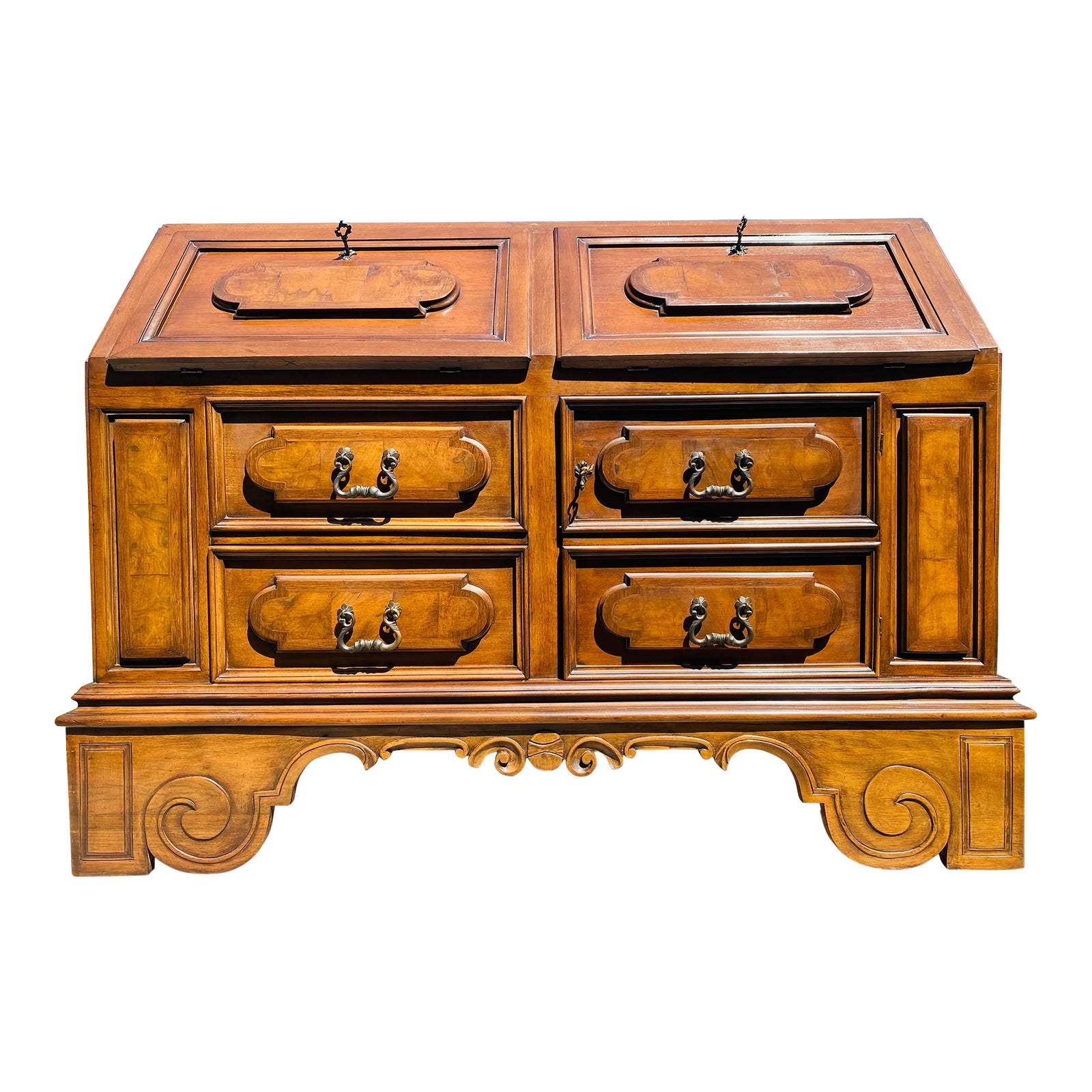 Mid Century Vintage, Italian, Renaissance Revival Secretaries Desk ...