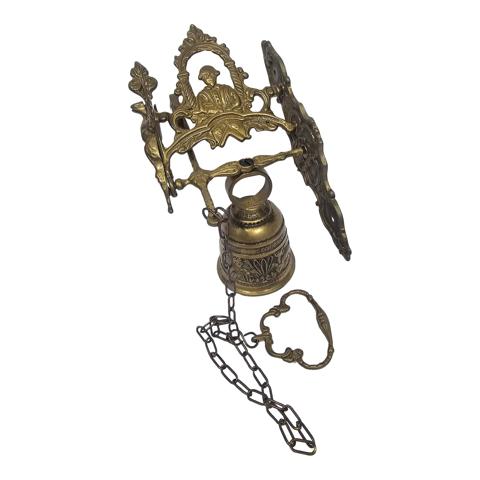 Vintage French Early 20th Century Wall Hanging Brass Monastery Bell ...