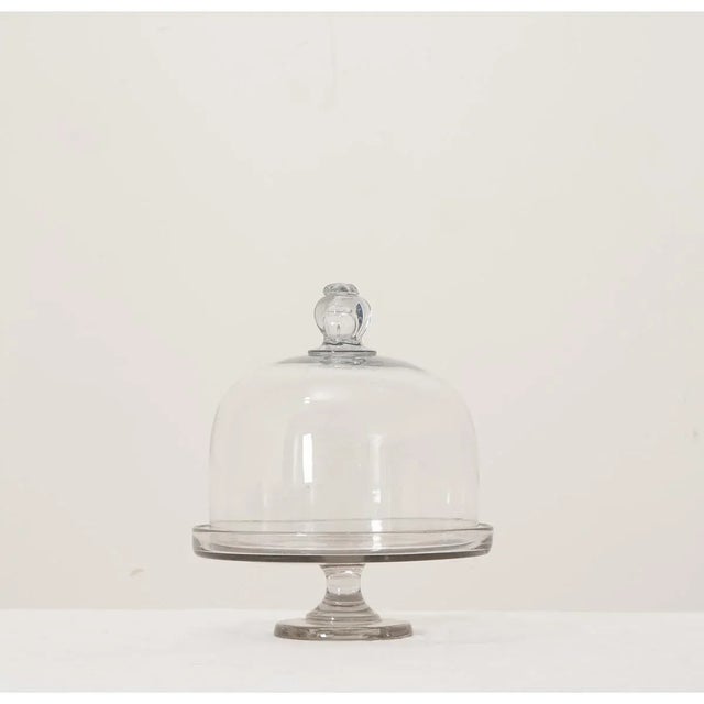 19th Century French Glass Pastry Display Dome on Pedestal | Chairish