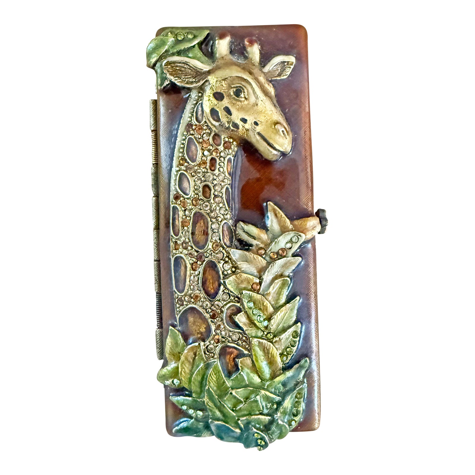 Jay Strongwater Enameled & Swarovski Box or Lipstick Case | Chairish