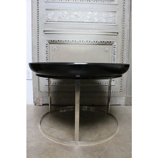 French Round Modern Cocktail Table | Chairish