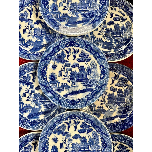 Antique Blue Willow Side Plates - Set of 12 | Chairish