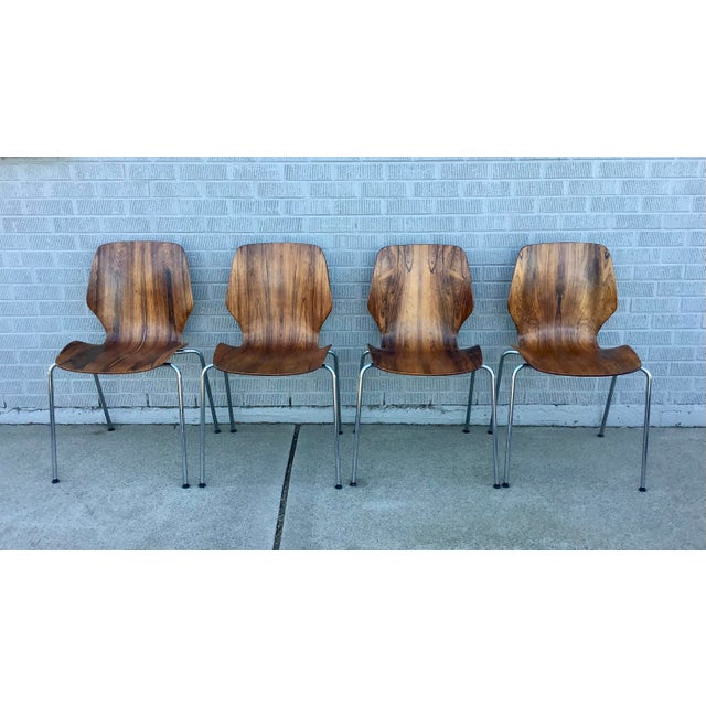 Mid 20th Century Rosewood City Chairs and Adjustable Table by Oyvind Iversen for Westnofa - Set ...