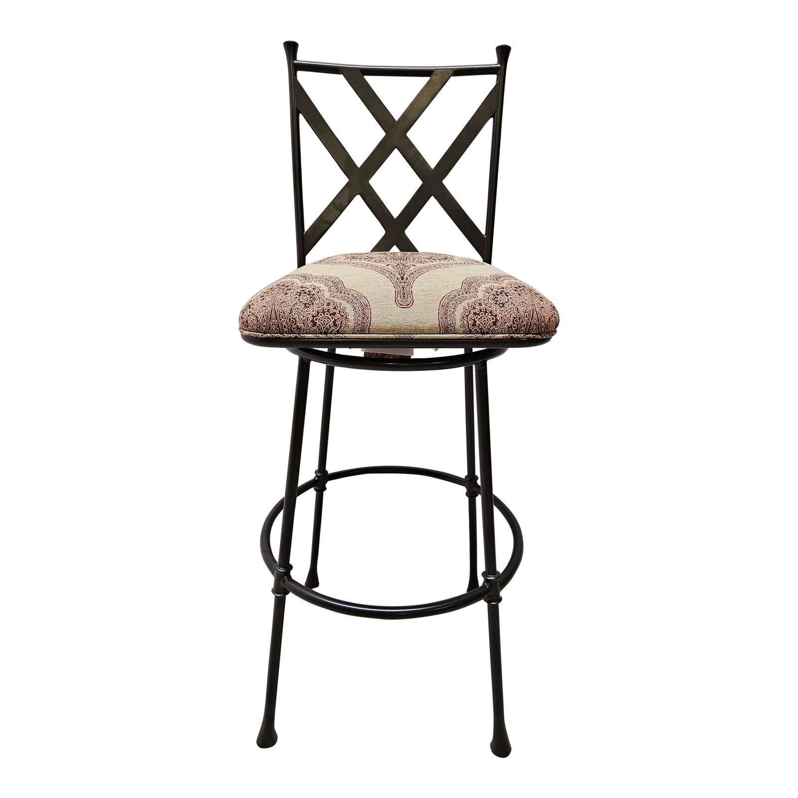 1990s Ethan Allen Biscayne Swivel Counter Bar Stool | Chairish