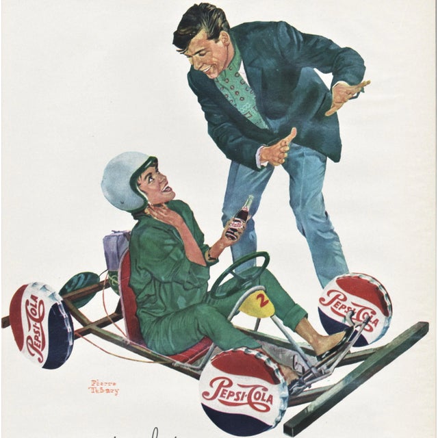 Mid-Century French Advertisement print-PEPSI | Chairish