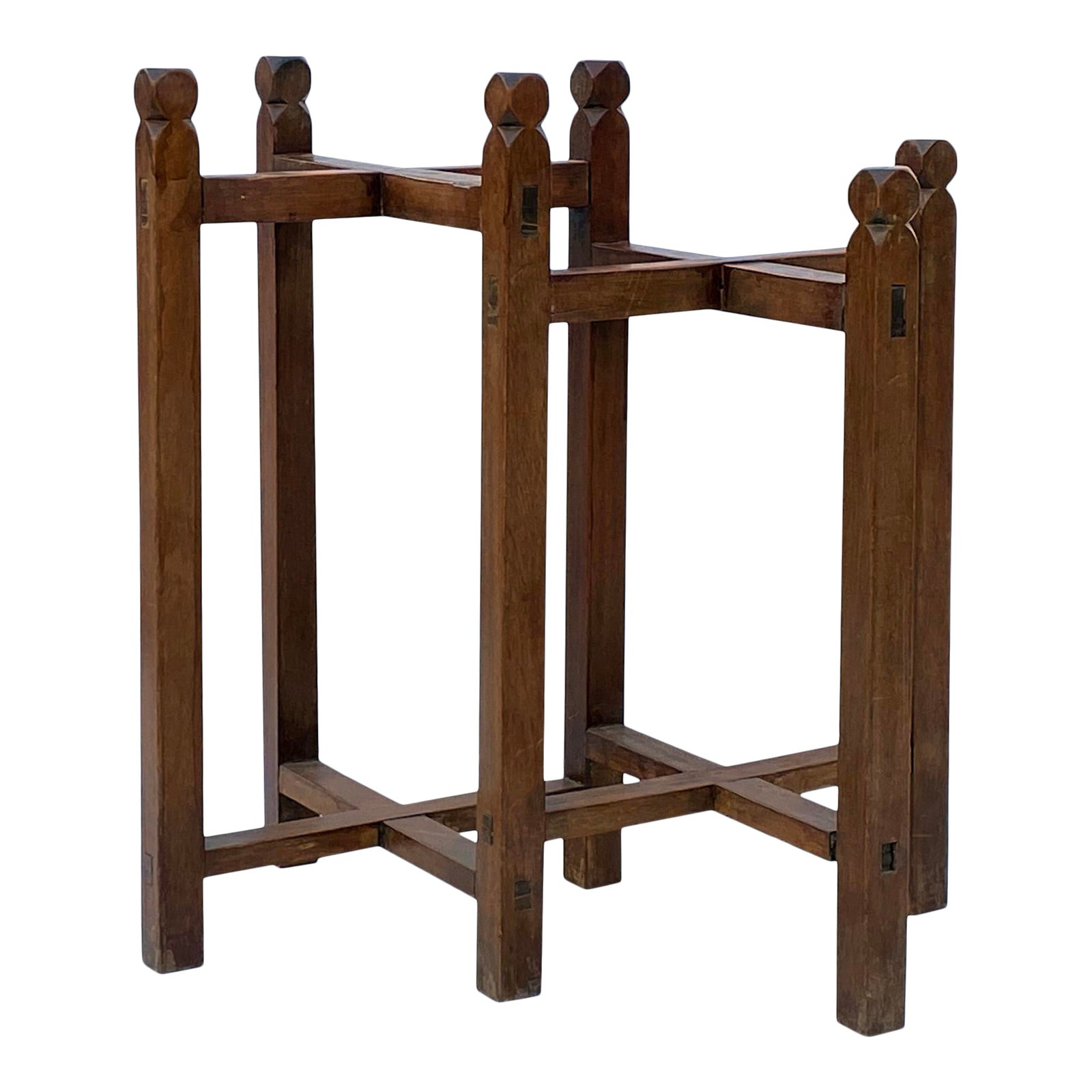 Chinese Double Square Rhombus Plant Vase Stand Pedestal Table | Chairish