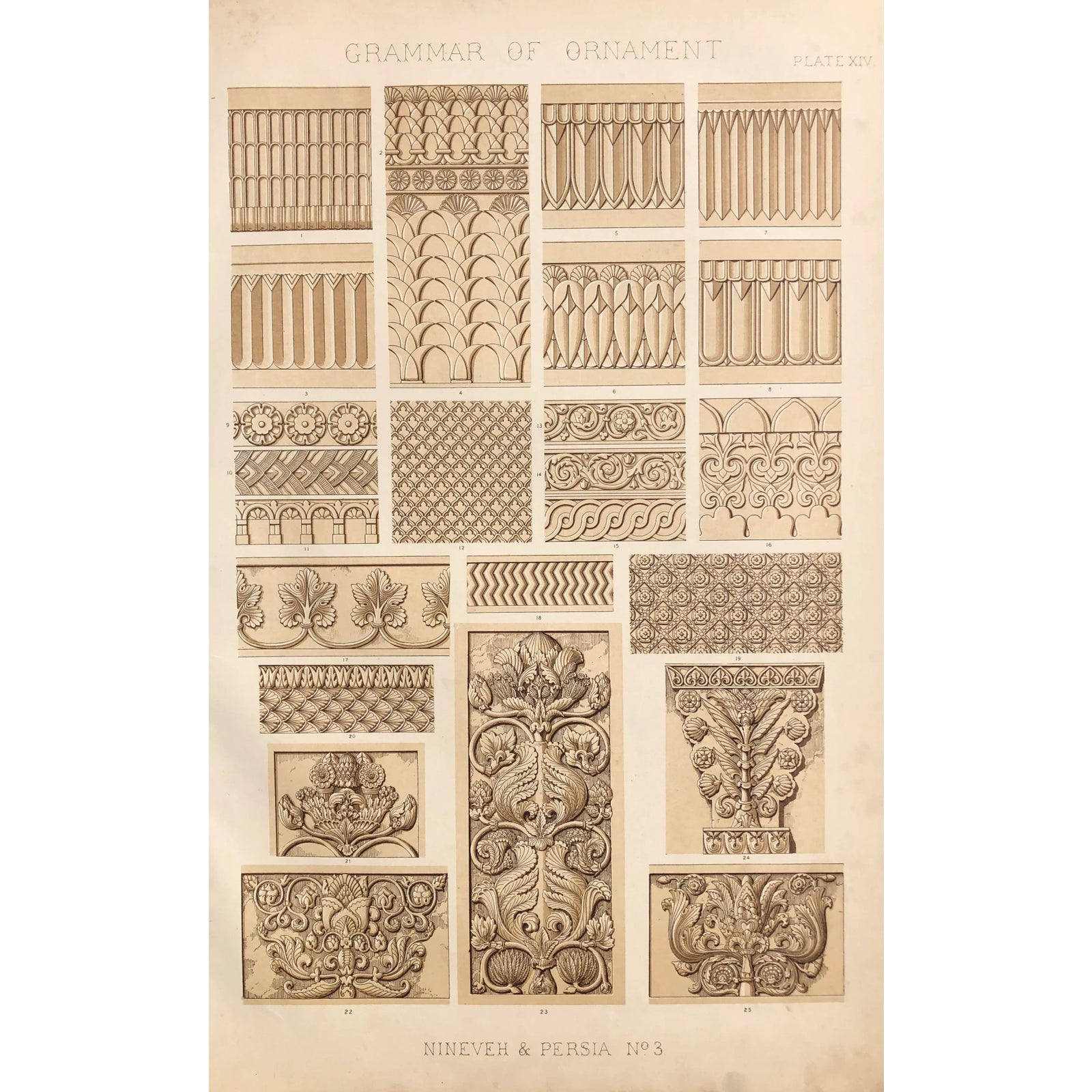 Antique Owen Jones Grammar of Ornament Nineveh and Persia Patterns ...