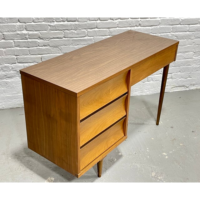 Mid Century Modern Concave Walnut Desk by Johnson Carper, C. 1960's ...