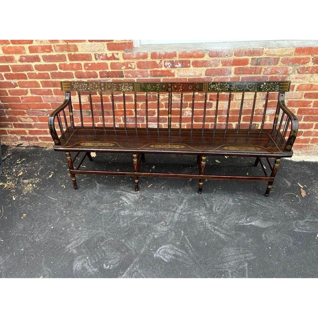 Early 20th Century Antique Early American Style Spindle Back Deacons ...