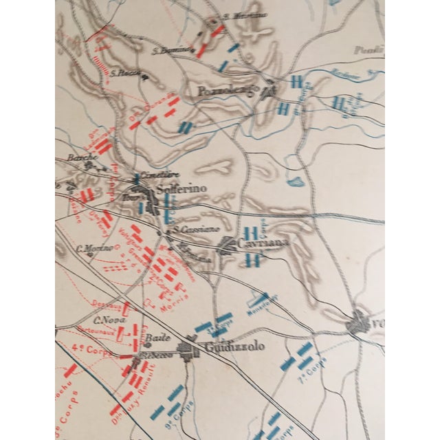 Battaille De Solferino 24 Juin 1859 Antique French Map (Matted) | Chairish