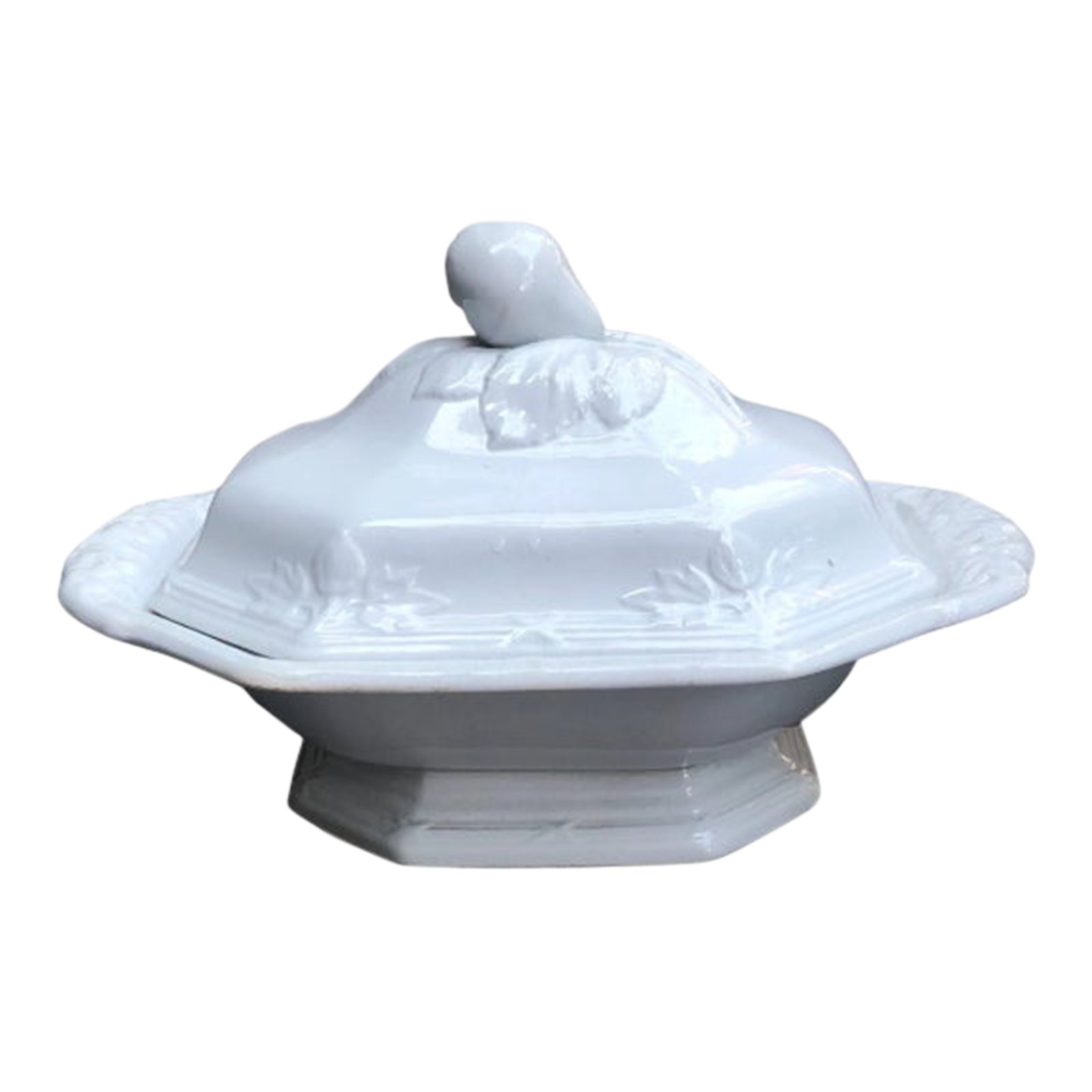 Antique Davenport Fig Union Vegetable Ironstone Tureen | Chairish