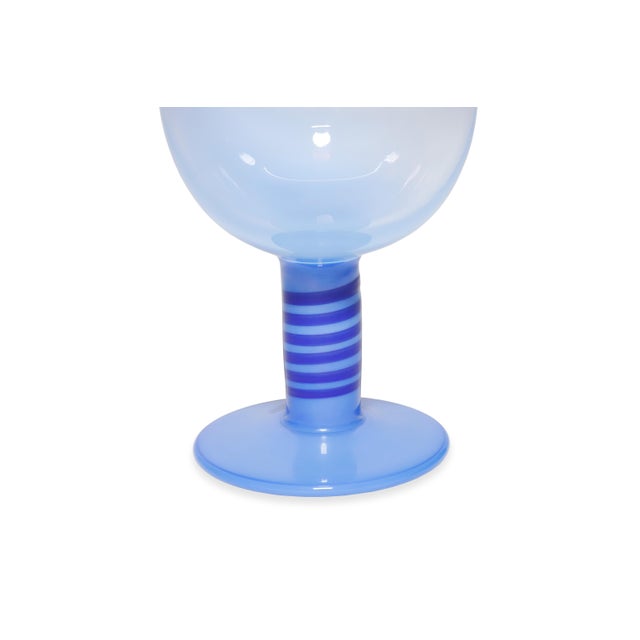 Gunnar Cyren Light Blue "Pop" Goblet for Orrefors Circa 1967 | Chairish