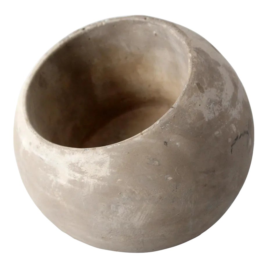 Vintage Cement Orb Planter | Chairish