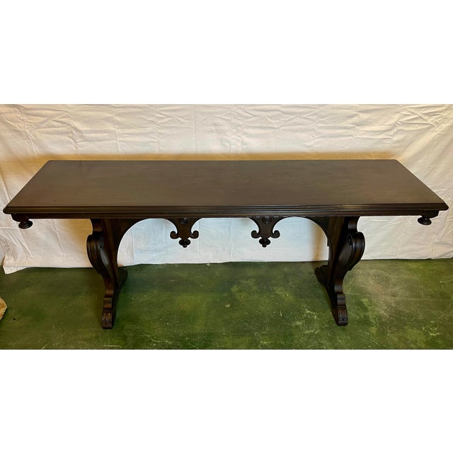 19th Century Gothic Sofa Table / Console Table | Chairish