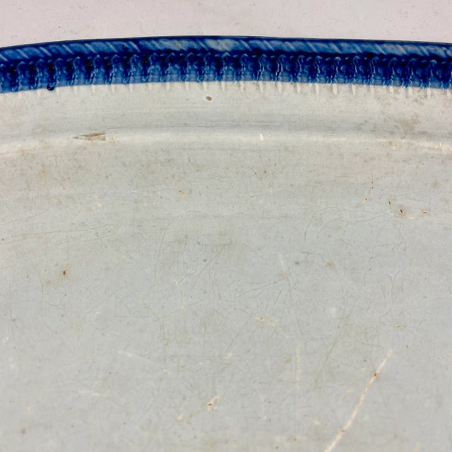 Early Ralph Clews English Leeds Blue Feather or Shell Edge Pearlware ...