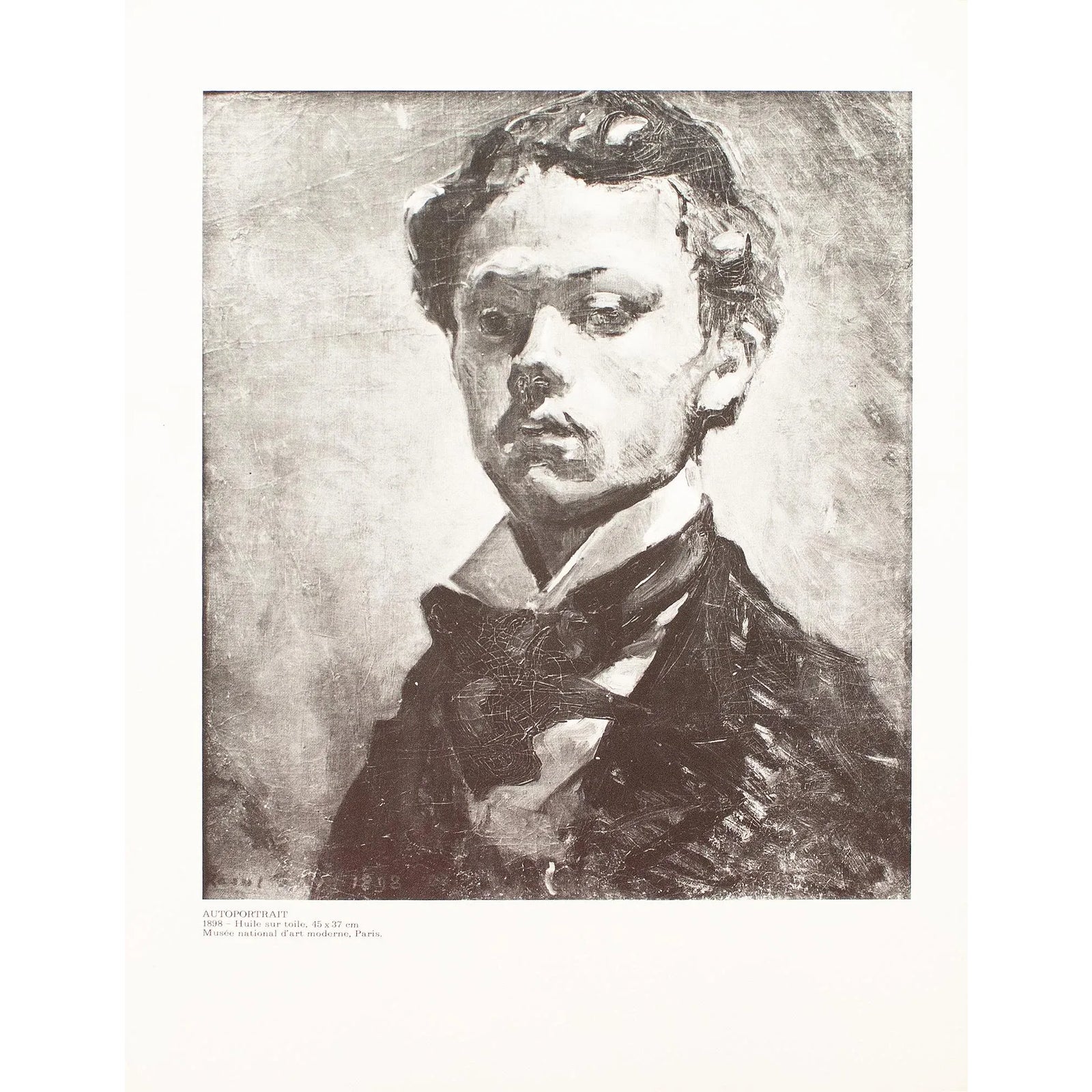 1970 After Raoul Dufy "Self-Portrait", Black and White Parisian Print ...