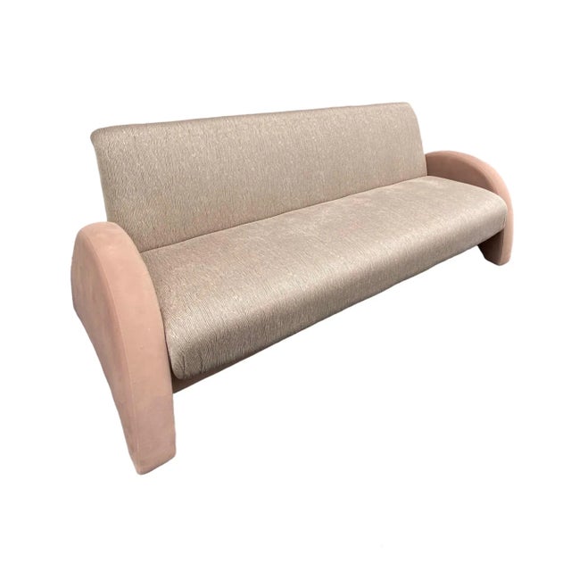 1980s Postmodern Art Deco Futon Sofa | Chairish